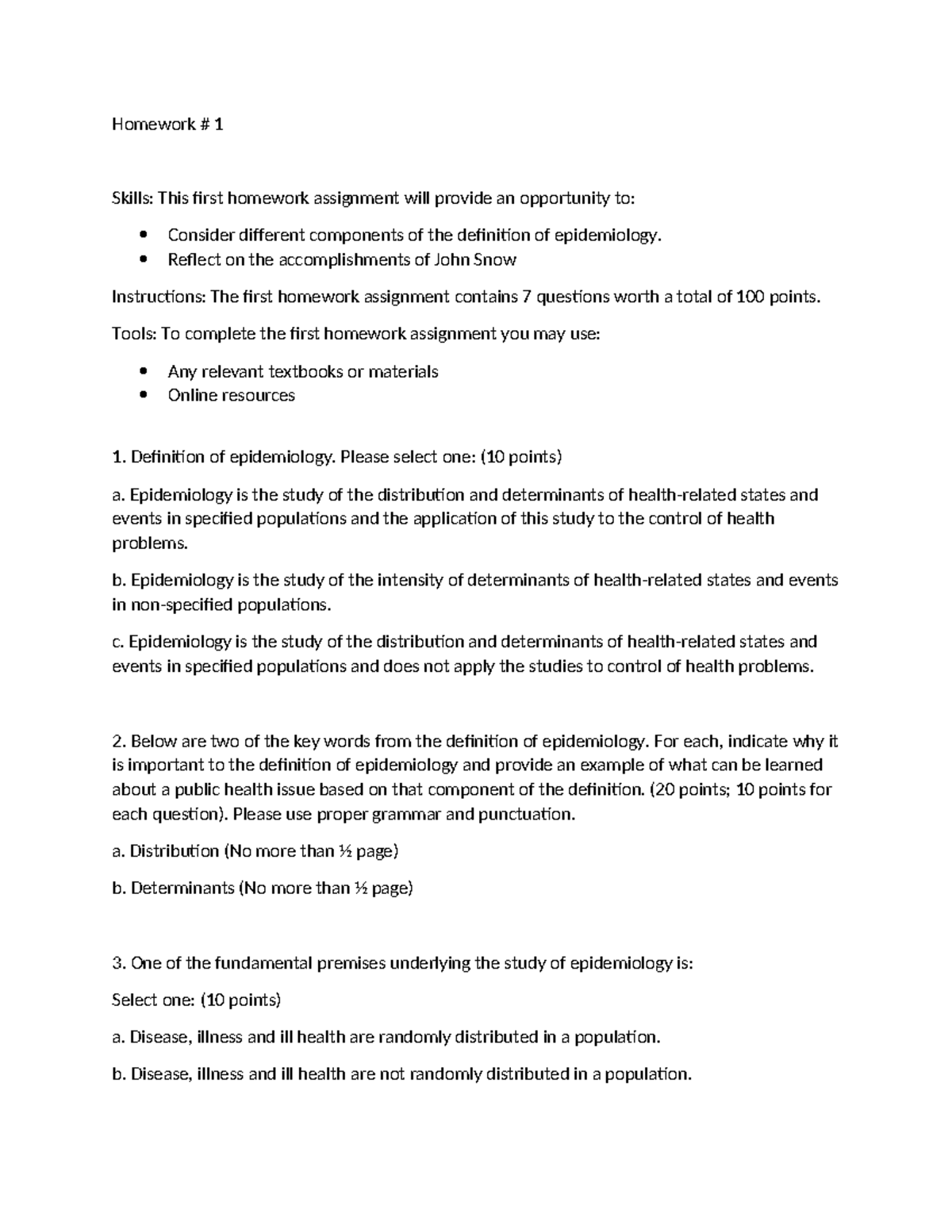 HW1 - Homework # 1 Skills: This first homework assignment will provide an opportunity to ...