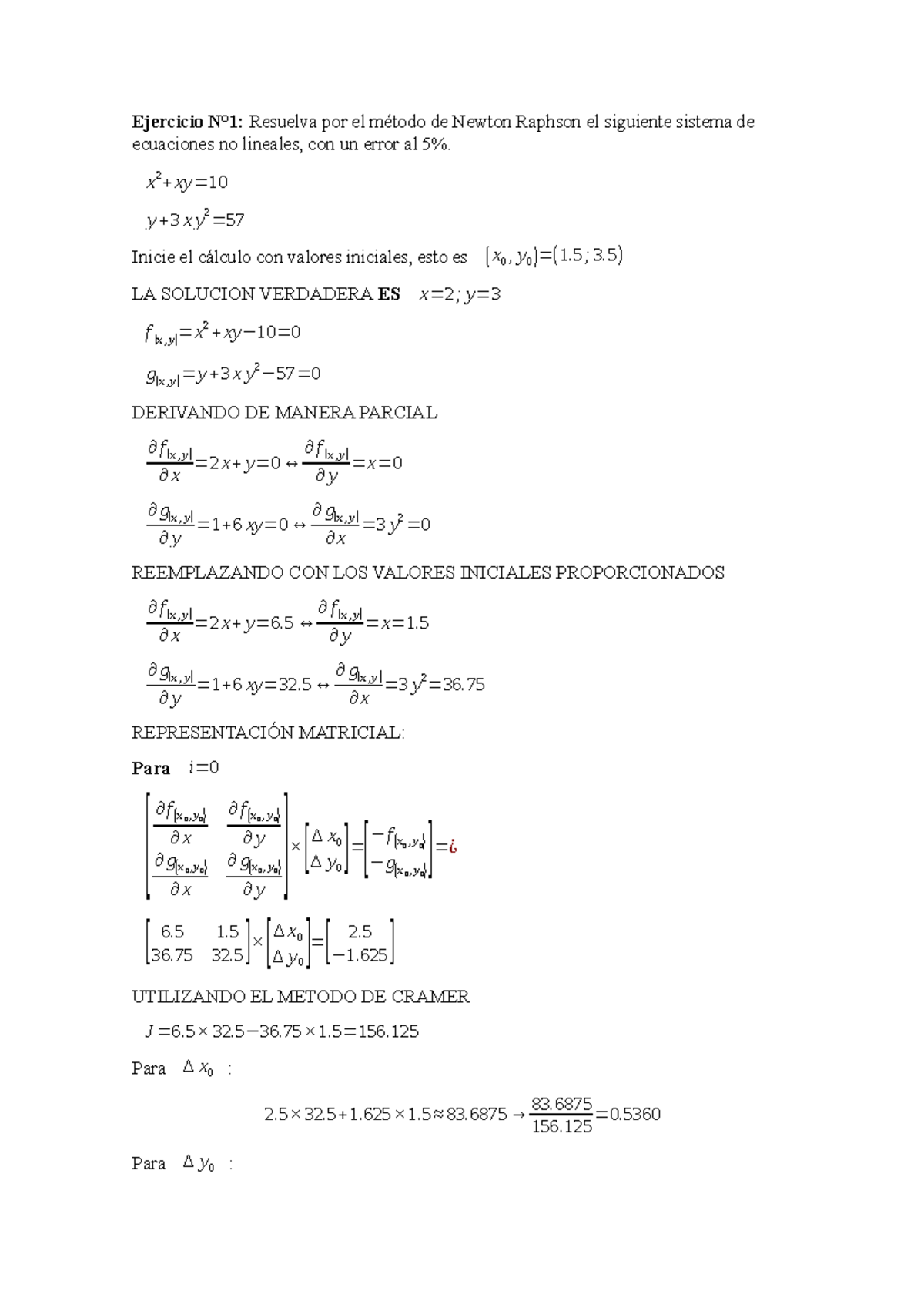 Ejercicio N°1 - Semana 4 - Ejercicio N°1: Resuelva por el método de ...