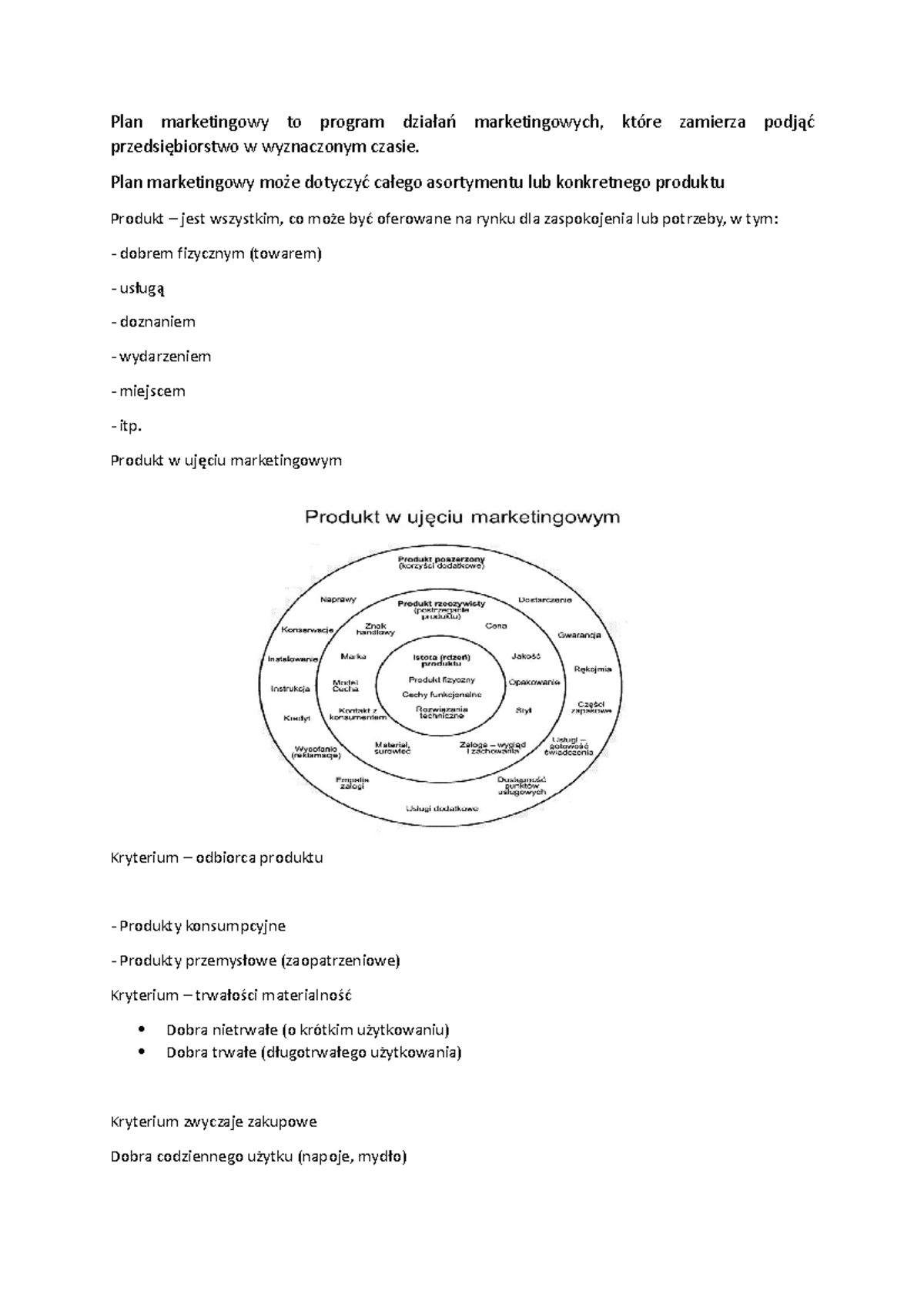 Marketing ćwiczenia v2 - Plan marketingowy to program działań ...