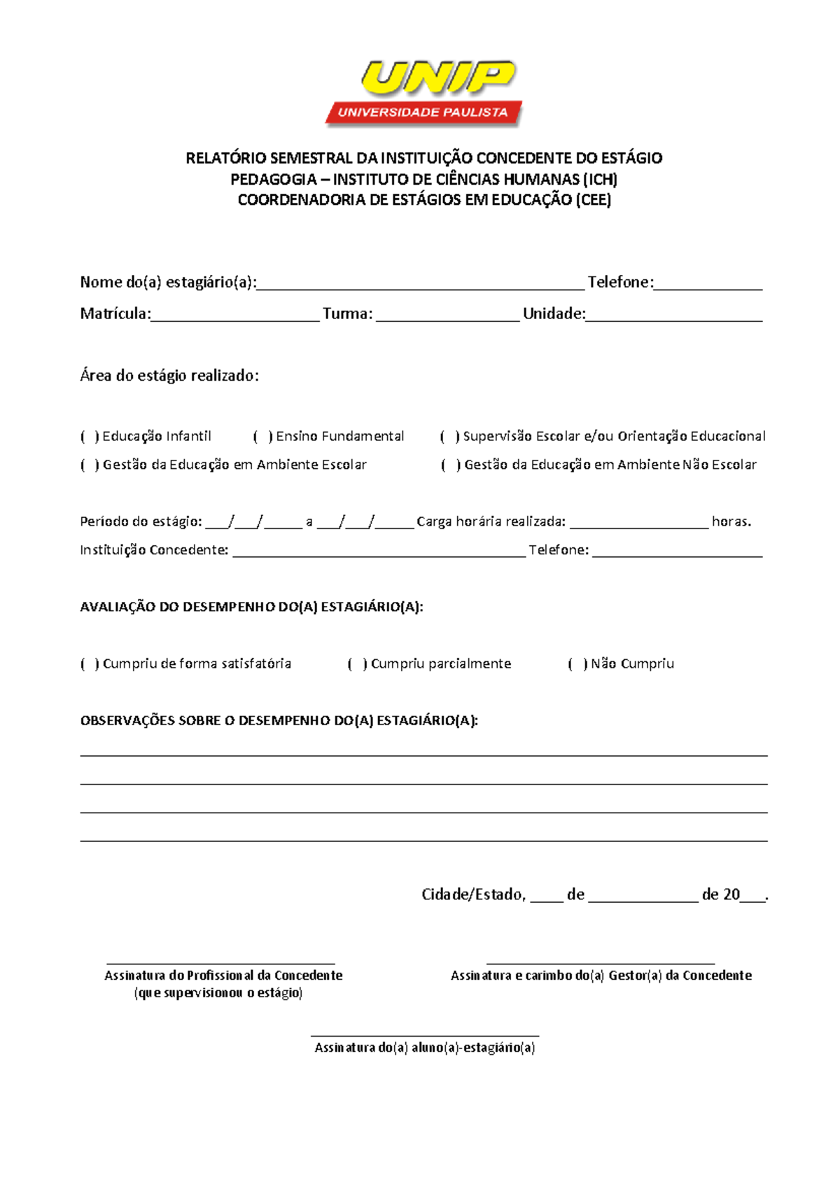 6 - Relatório de Avaliação da Concedente - RELATÓRIO SEMESTRAL DA ...