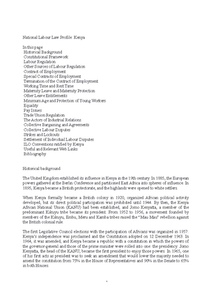 Employment Act Cap 226 No11of 2007 - LAWS OF KENYA EMPLOYMENT ACT ...