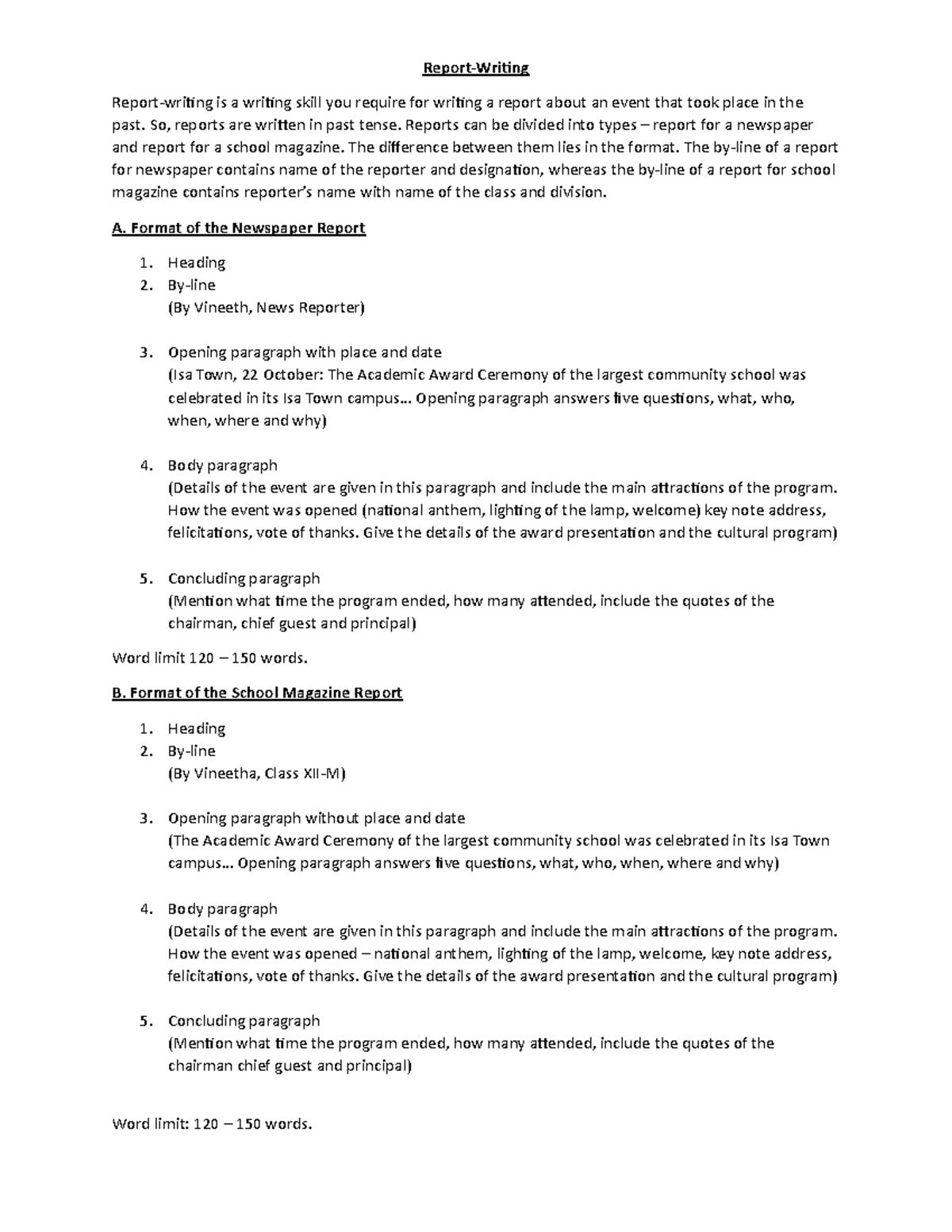 Composition-Report and Job Application - Report-Writing Report-writing ...