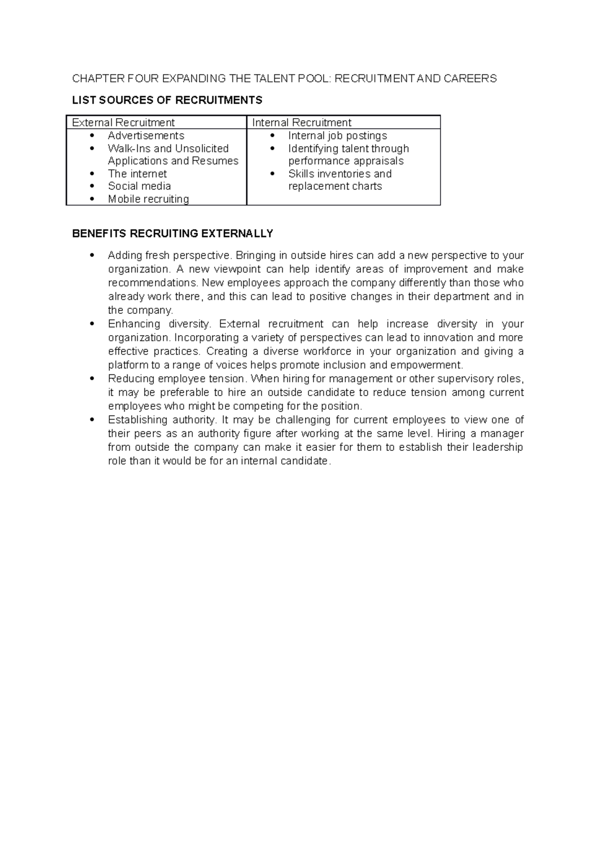 Chapter FOUR Expanding THE Talent POOL - CHAPTER FOUR EXPANDING THE ...