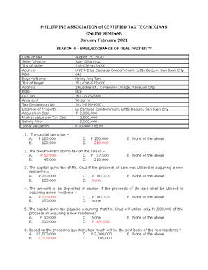 Income TAX - INCOME TAXATION Individual taxpayers are I. Natural ...