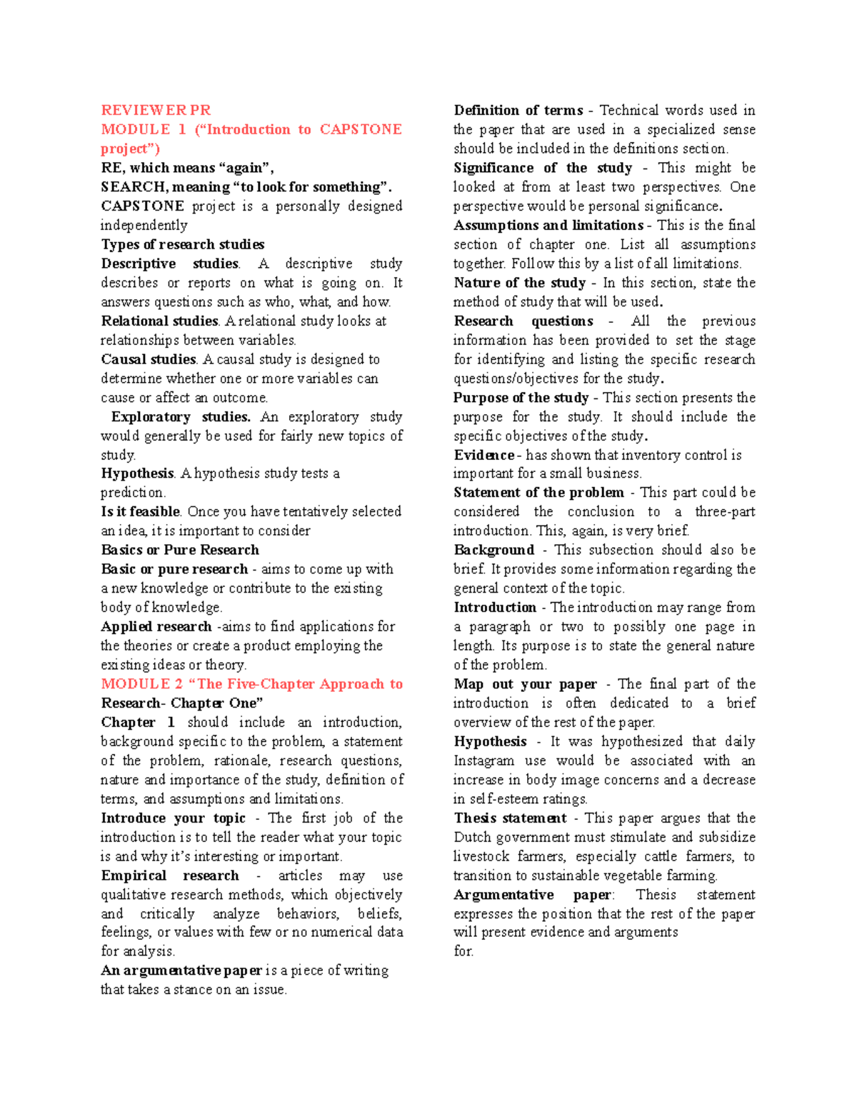 Reviewer PR - REVIEWER PR MODULE 1 (“Introduction to CAPSTONE project ...