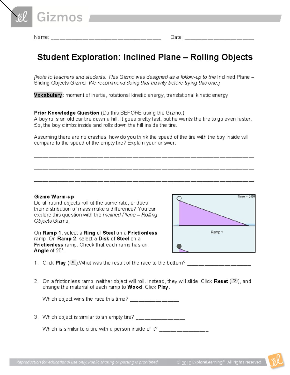 000.20 Inclined Plane Rolling SE 1 - Name ...