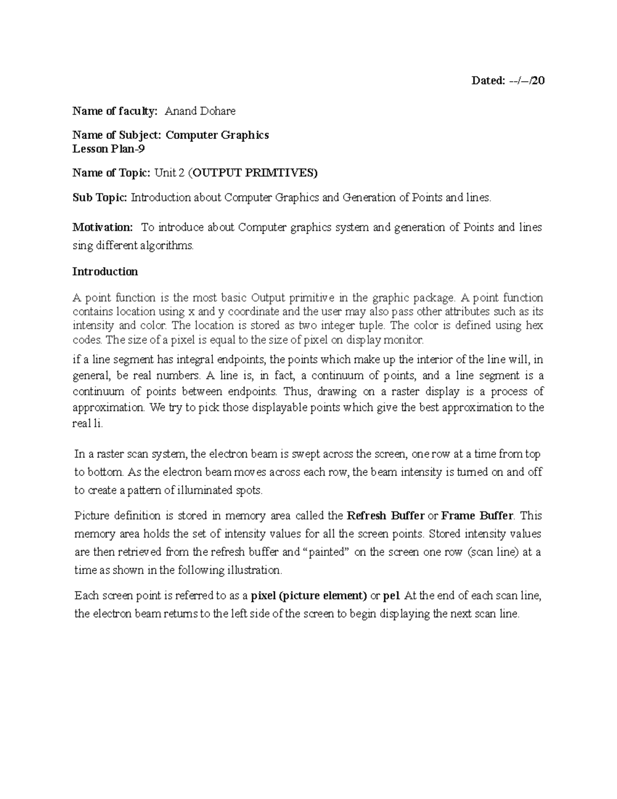 CGLP09 - Introduction about Computer Graphics and Generation of Points ...