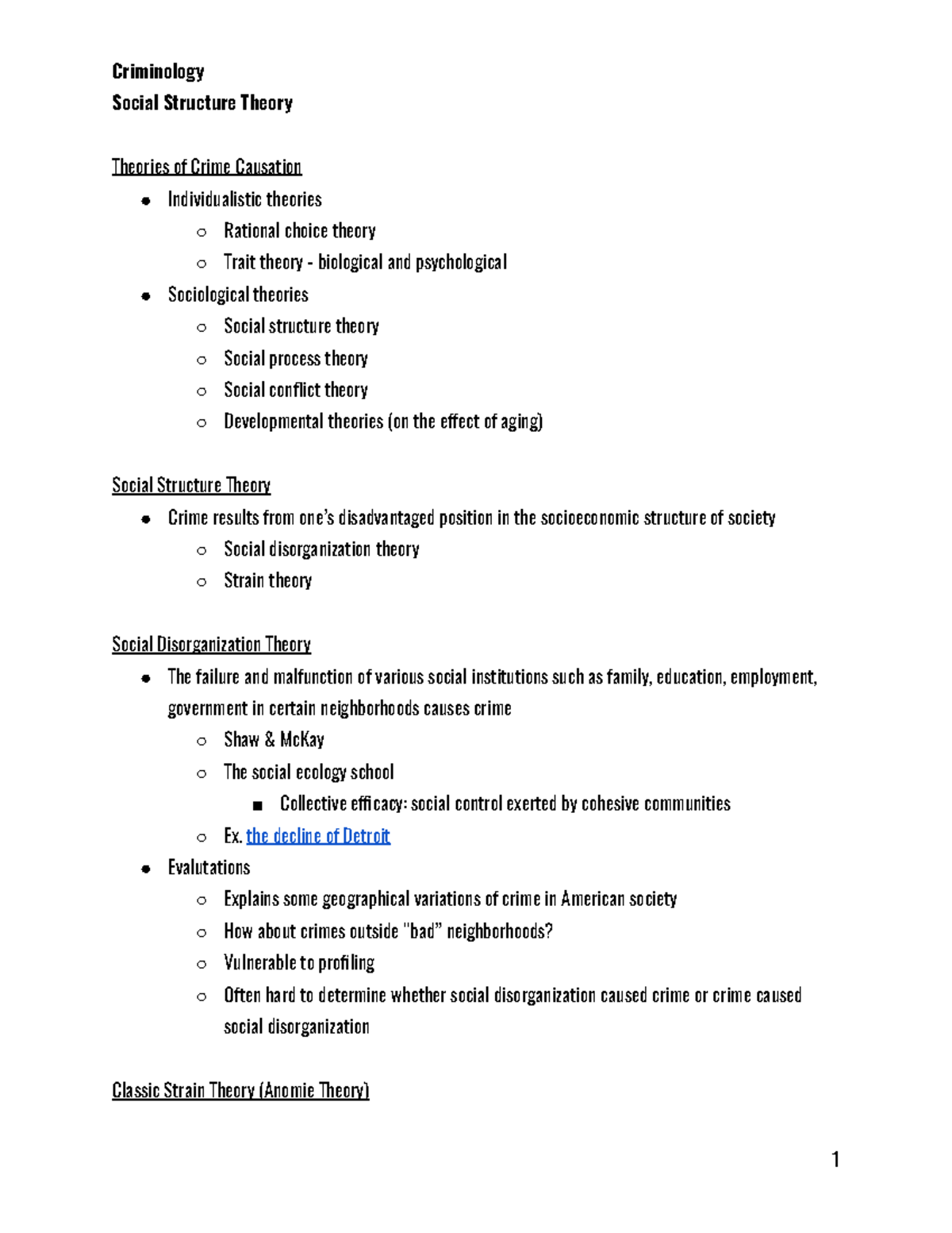 Social Structure Theory - Criminology Social Structure Theory Theories ...
