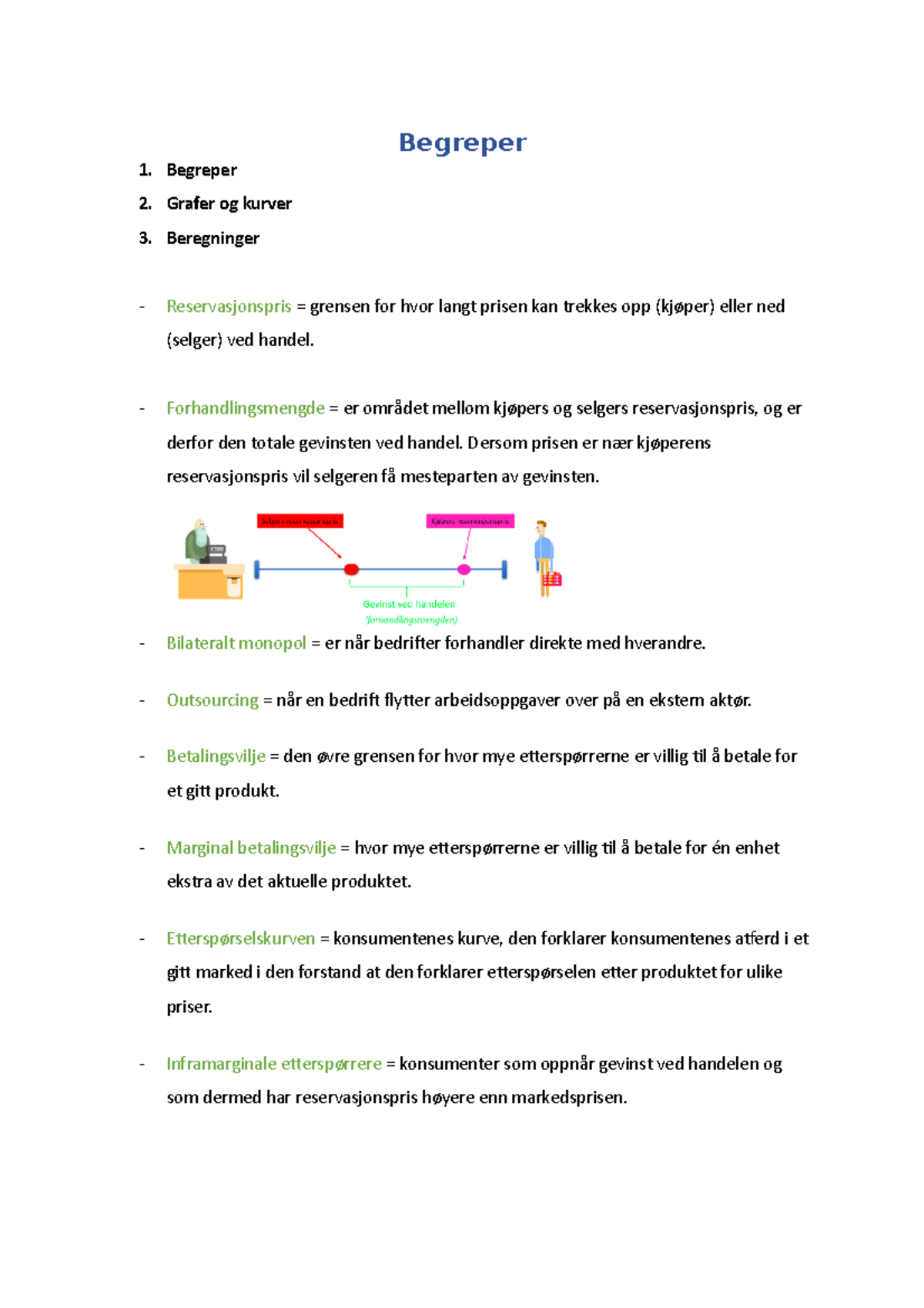 Samfunnsøkonomi - begreper - Begreper Begreper Grafer og kurver ...