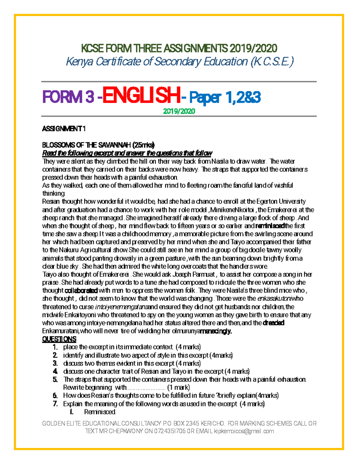 ENG F3 Model Papers - Documentation process ...
