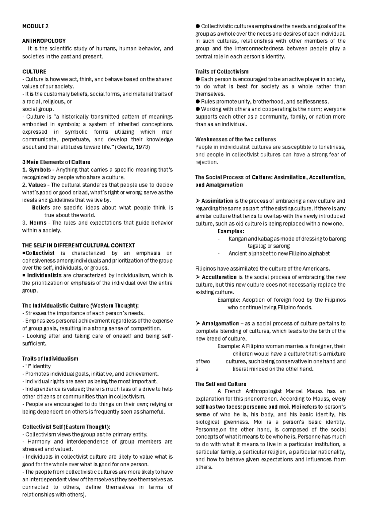 UTS - Learn and have fun - MODULE 2 ANTHROPOLOGY It is the scientific ...