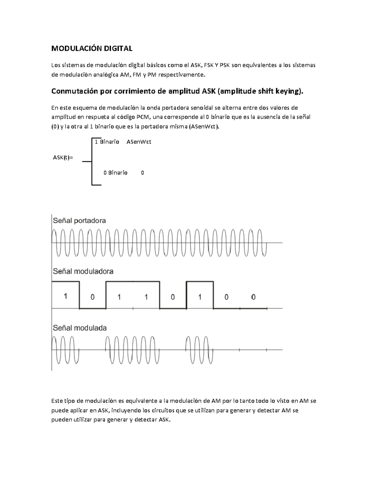 Modulacion Diigital - MODULACIÓN DIGITAL Los sistemas de modulación ...