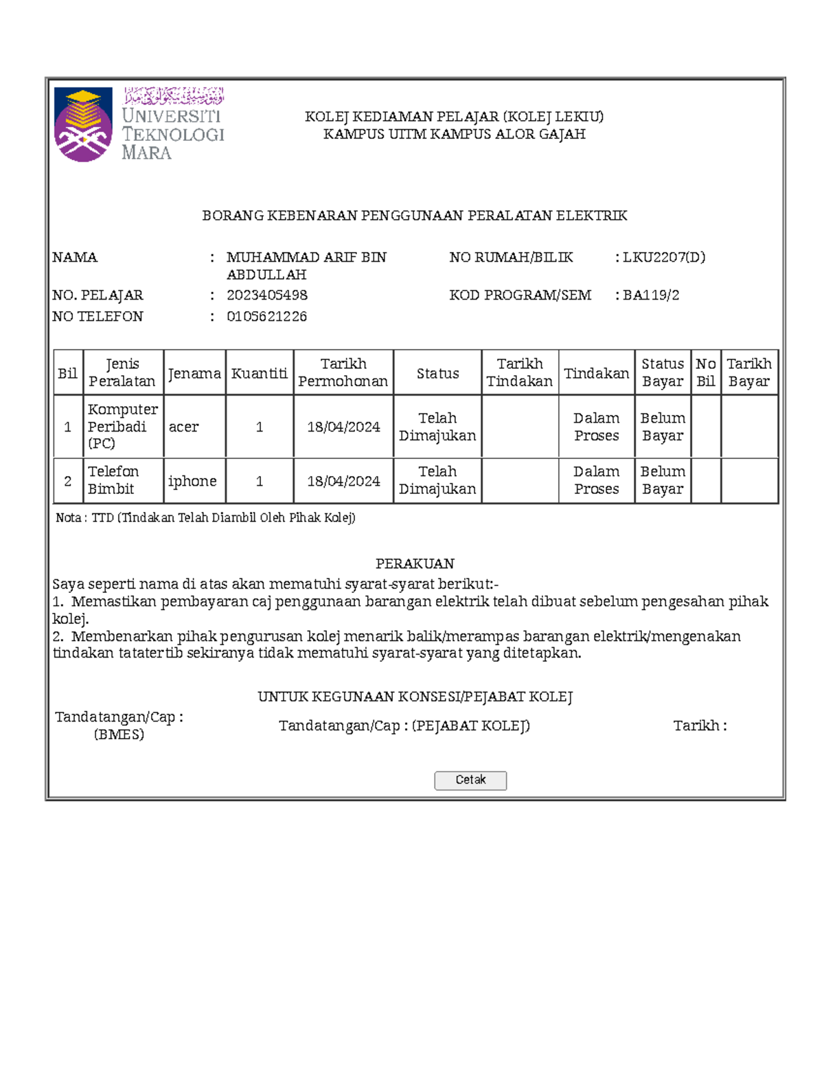 Hep-student.uitm - Test tets - KOLEJ KEDIAMAN PELAJAR (KOLEJ LEKIU ...