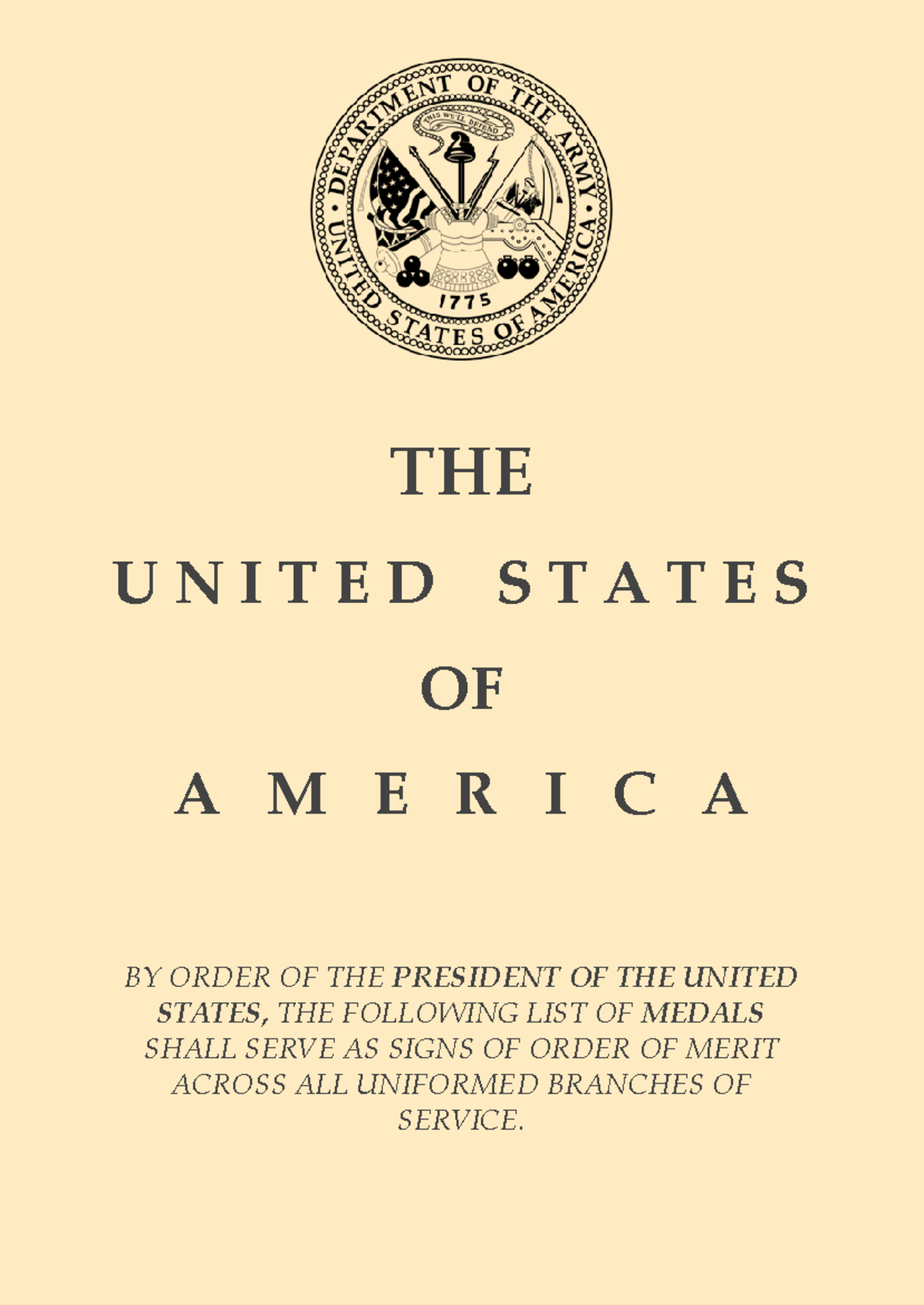 United States Meritorious Achievement Information - THE U N I T E D S T ...