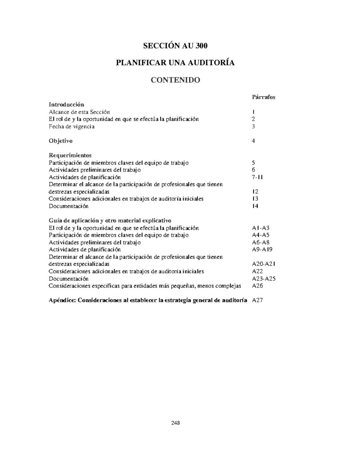 AU 300 -2023 - Au300 - SECCIÓN AU 300 PLANIFICAR UNA AUDITORÍA ...
