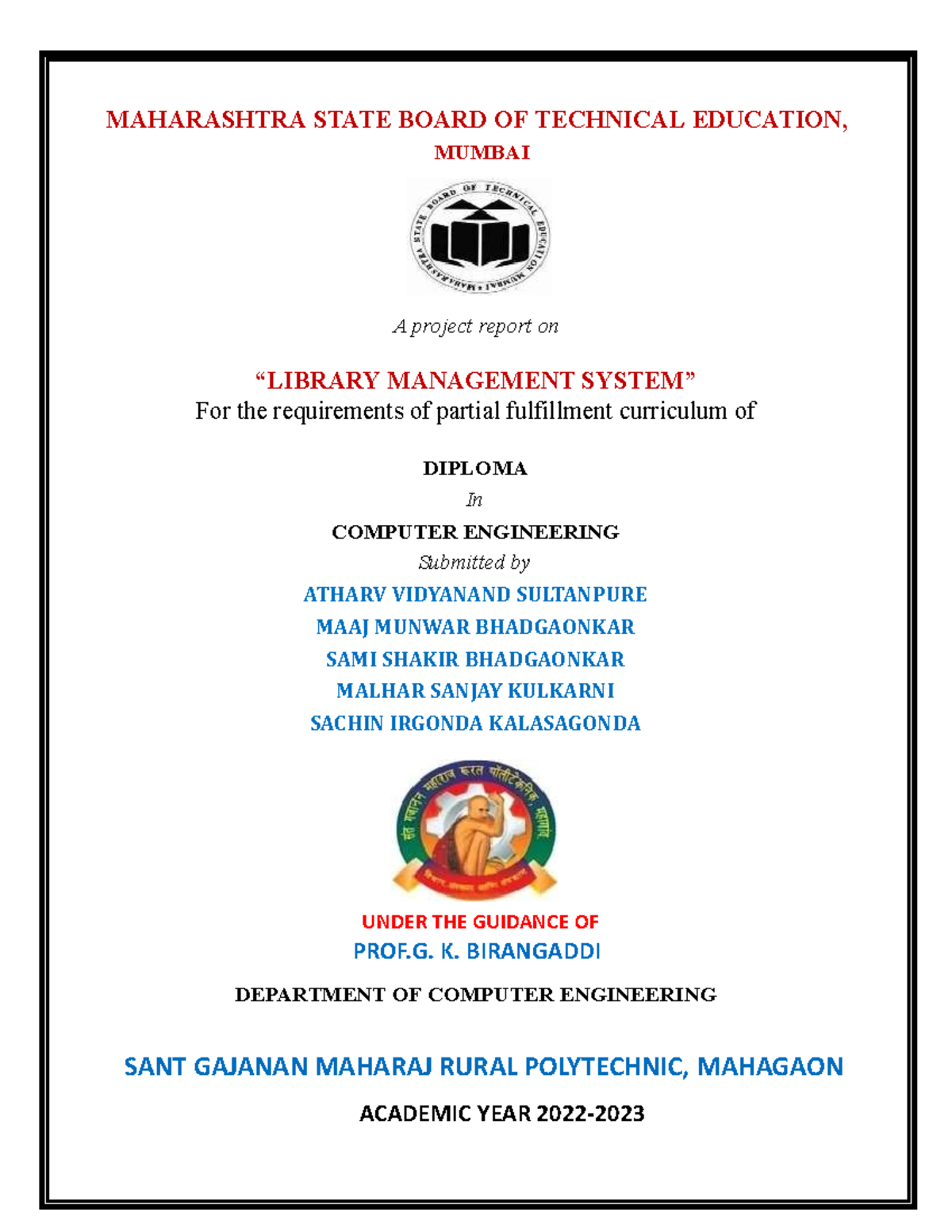 Python Micro Project - MAHARASHTRA STATE BOARD OF TECHNICAL EDUCATION ...