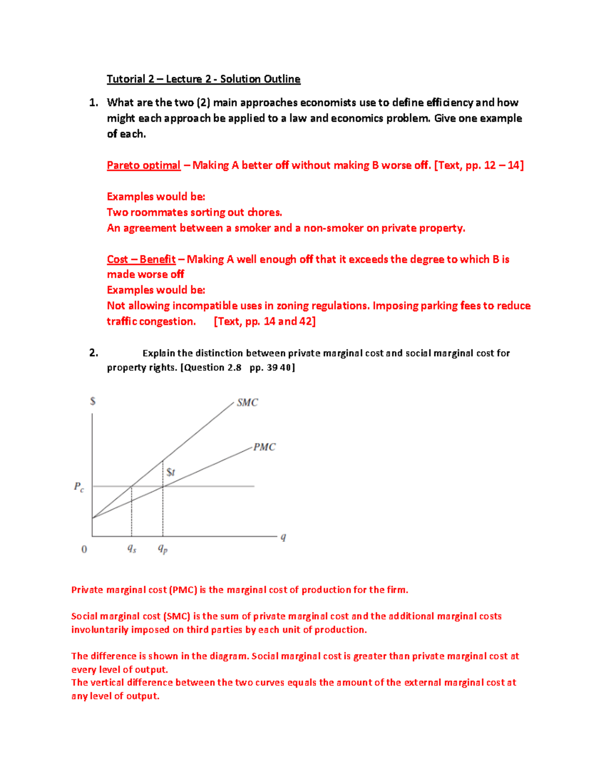 Eco320 Tutorial 2 solution - Tutorial 2 – Lecture 2 - Solution Outline ...
