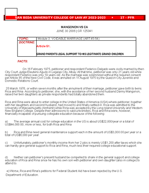 Sarao VS Guevarra CD - CASE DIGEST - 1 SARAO VS GUEVARRA 40 OG 263 (CA ...