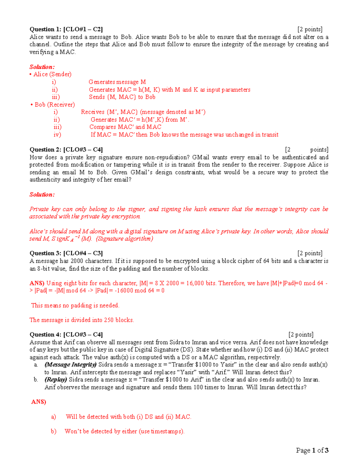 Midterm - Sol DFS - notes - Page 1 of 3 Question 1: [CLO#1 – C2] [2 ...