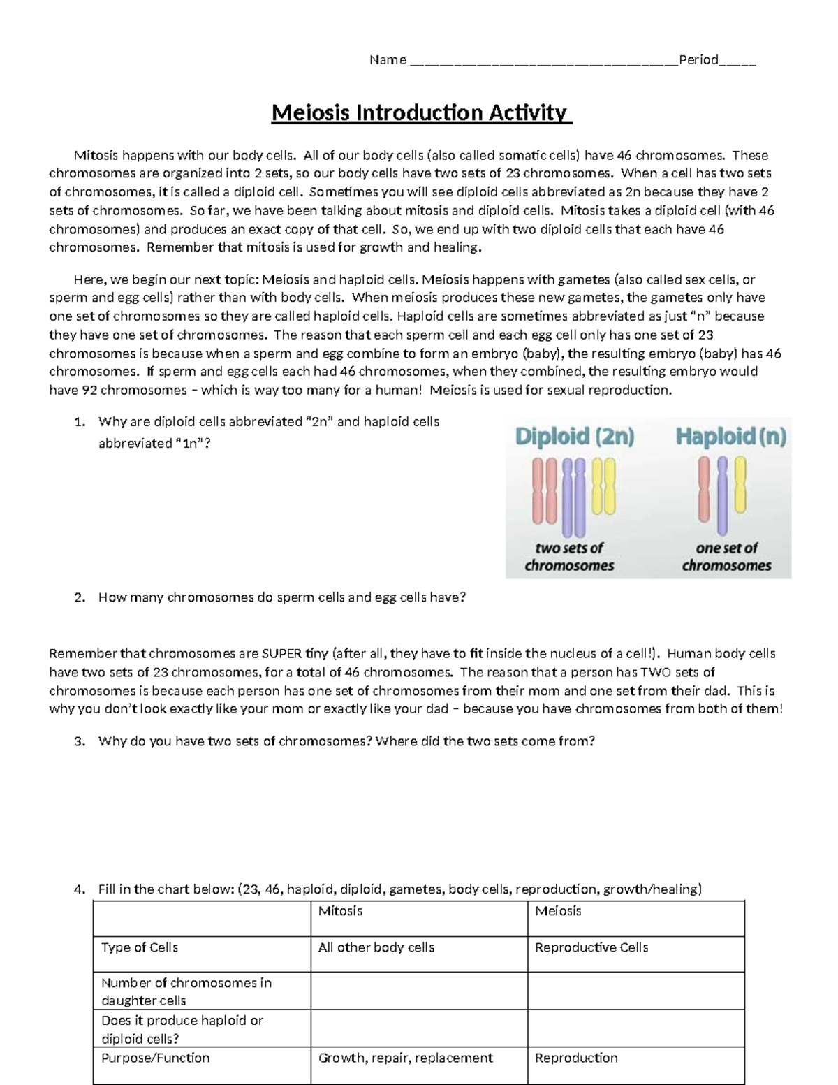 Meiosis Intro Activity-1 - Name _______________________________Period ...
