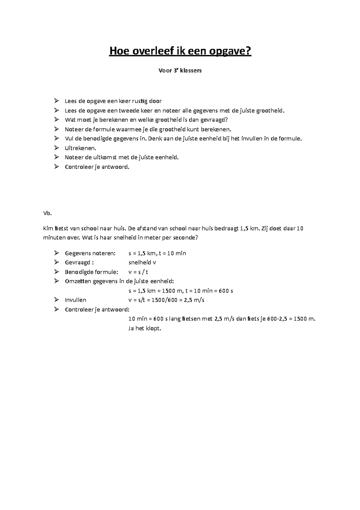 Noteren uitwerking 863 - Hoe overleef ik een opgave? Voor 3e klassers ...