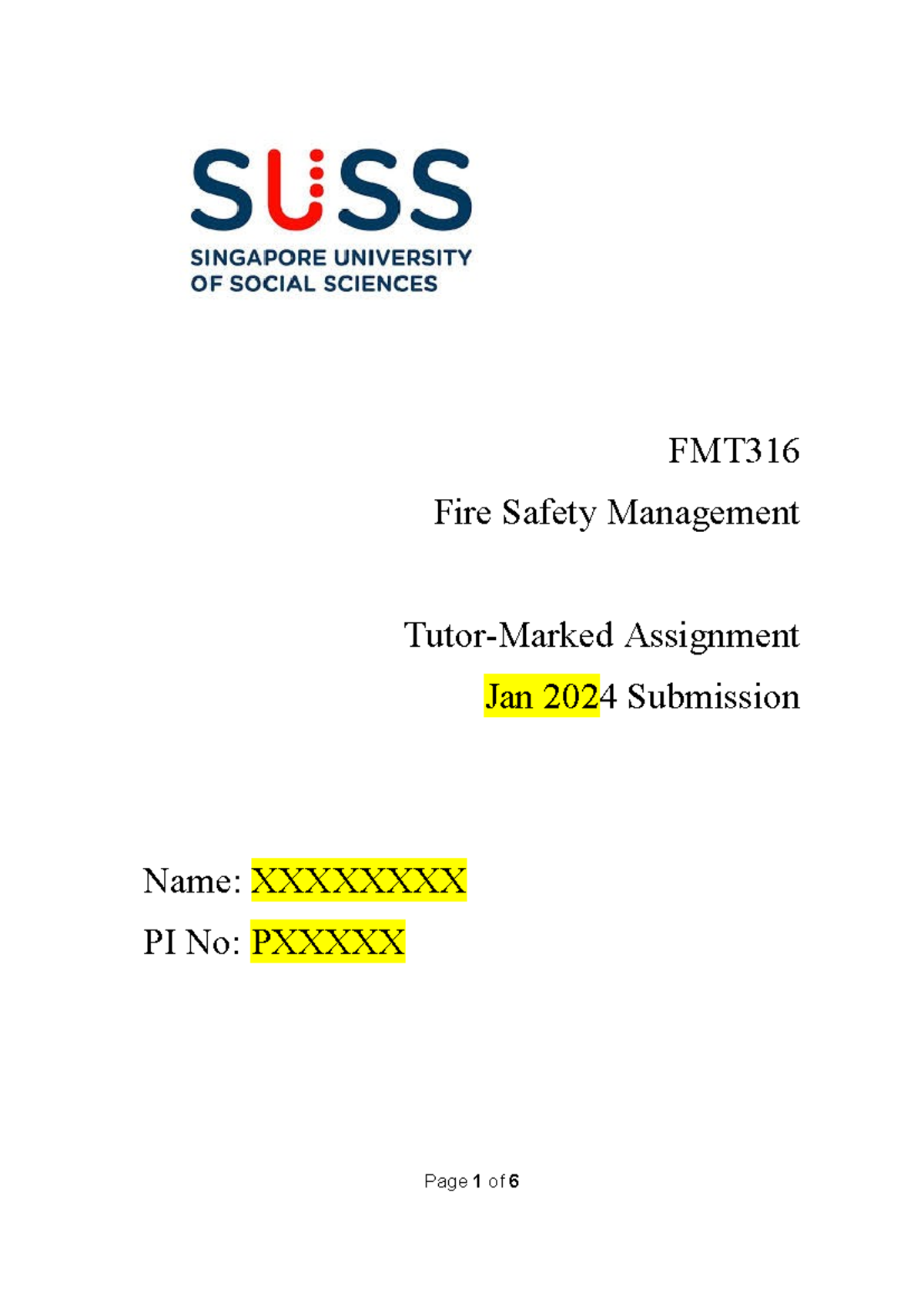 TMA - Sample Template 1 - Main TMA-Report - 2024 01 (Use This for ...
