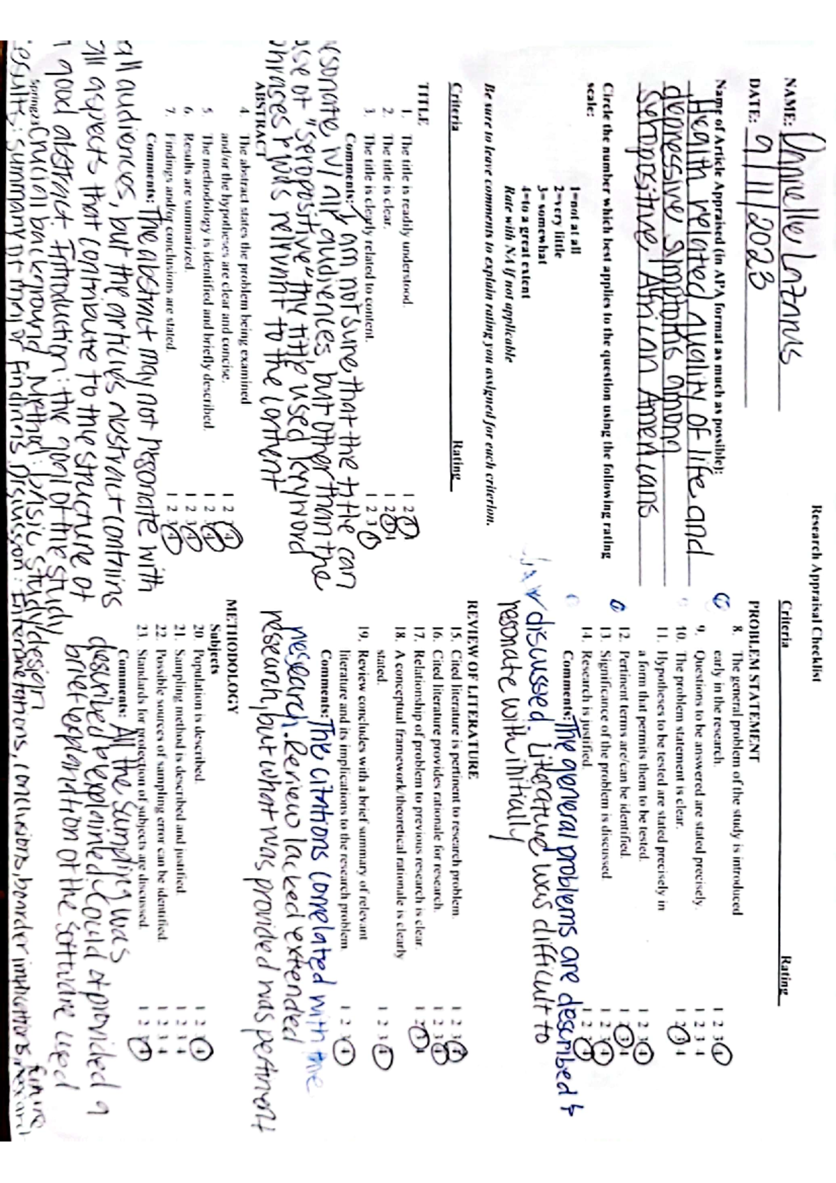Article Critique 1 - NURS 4900 - Studocu