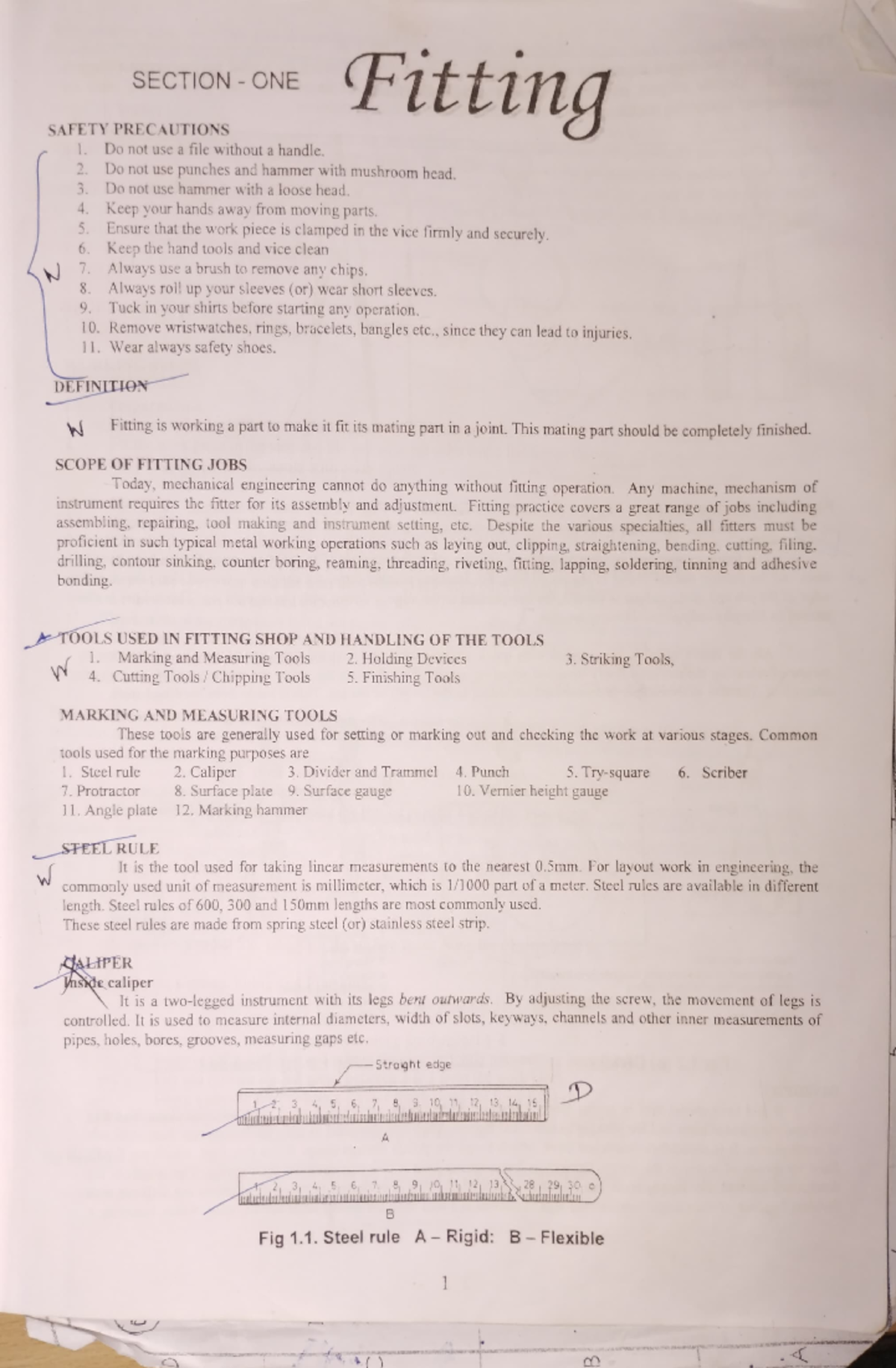 Introduction to Fitting - Fitting SECTION-ONE SAFETY PRECAUTIONS Do not ...