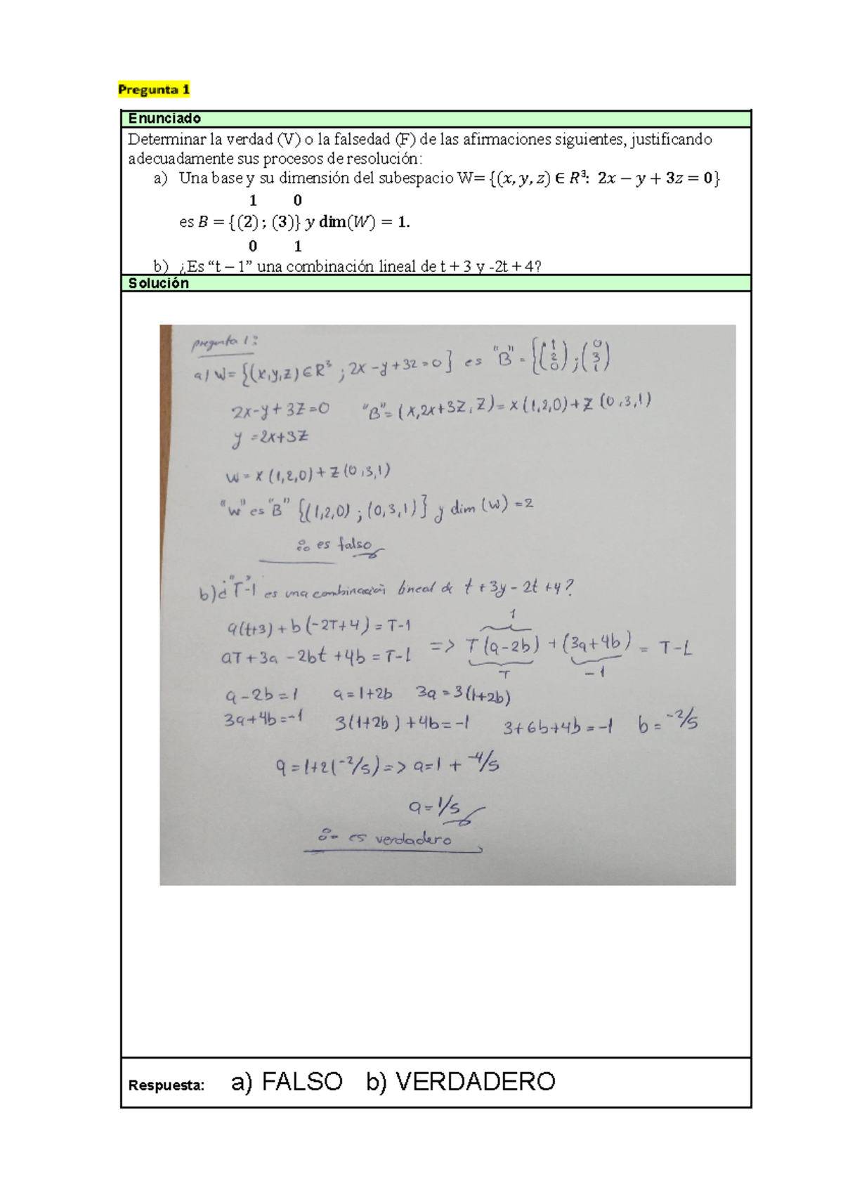 E2 Matba-T2-desarrollo UG - Determinar la verdad (V) o la falsedad (F) de las afirmaciones - Studocu