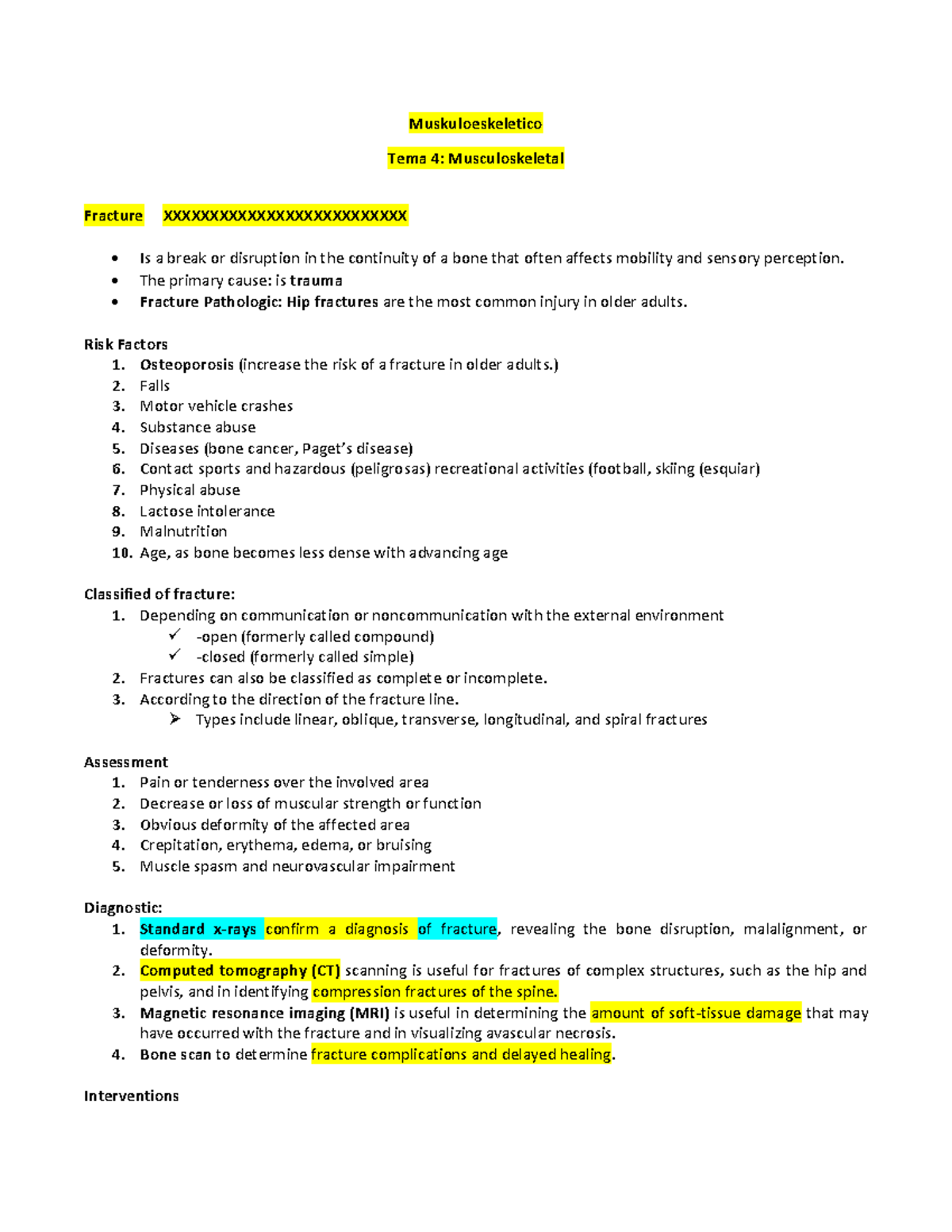 Muskuloeskeletico - Practice ATI - Muskuloeskeletico Tema 4 ...