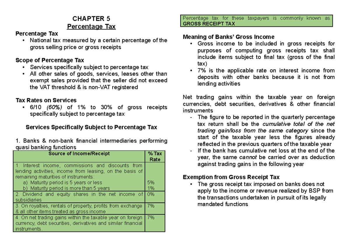Chapter 5 handouts - this is probably just a summarized notes or ...