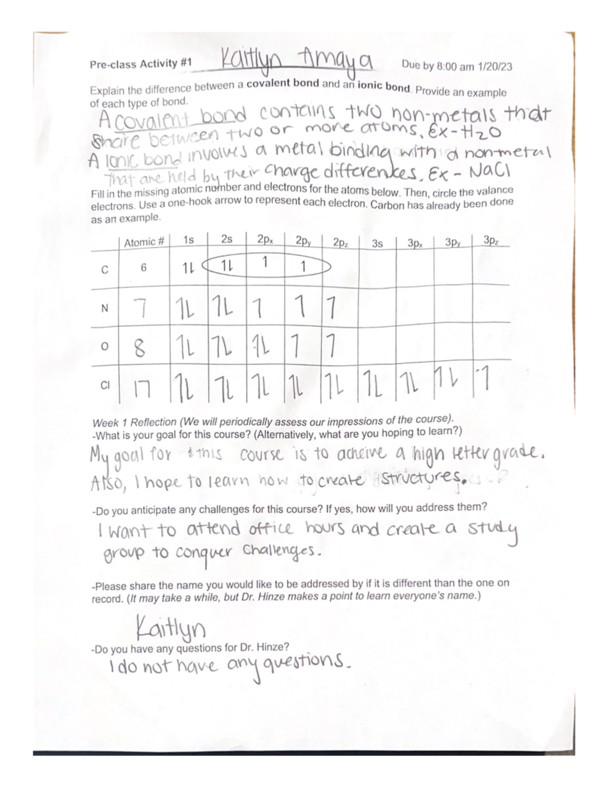 Pre-class Activity #1 - Practice OCHEM, - CHEM 2323 - Studocu