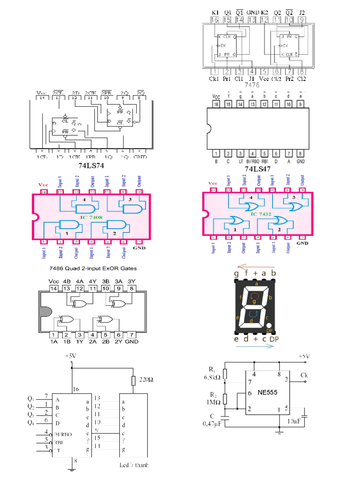 Sơ đồ chân IC - Copy - aaeiin - K1 Q1 Q1 GND K2 Q2 Q2 J2 16 15 14 13 12 ...