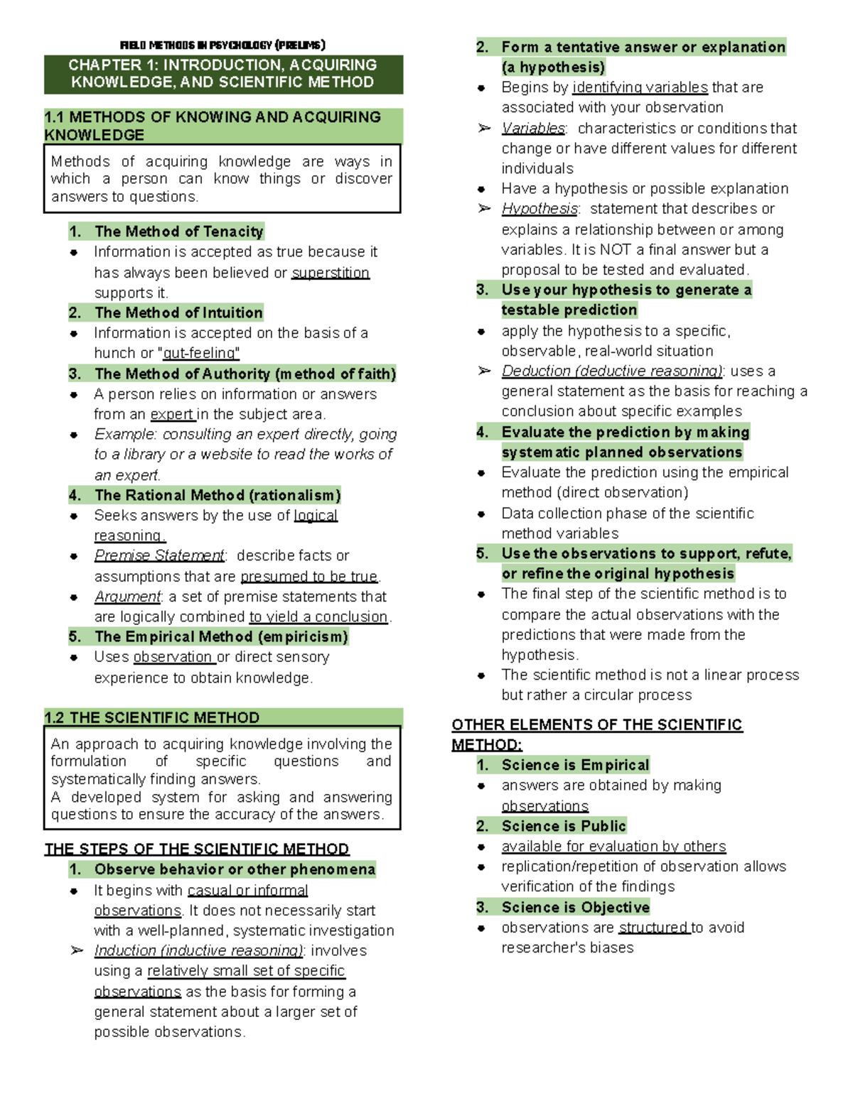 Field Methods In Psychology (Prelims) - FIELD METHODS IN PSYCHOLOGY ...