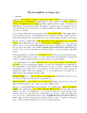 Modifiers of human acts - The modifiers of Human Acts The ideal is for ...