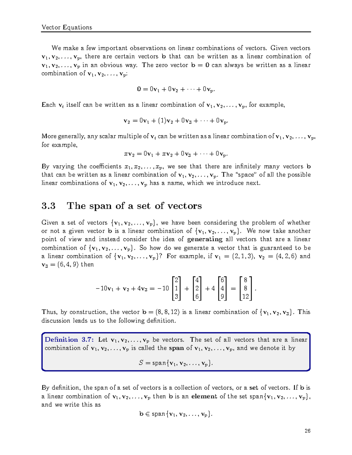 Linear algebra-6 - good - Vector Equations We make a few important ...