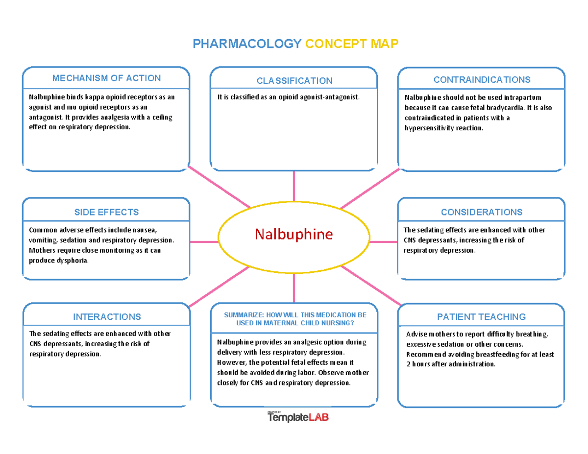 Nalbuphine - 3 - Matthew Hamlet - MECHANISM OF ACTION PHARMACOLOGY CONCEPT MAP CLASSIFICATION ...