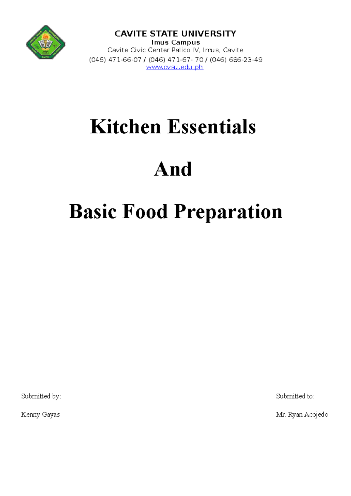Cv CU-Header - An assignment as part of the requirements for the ...