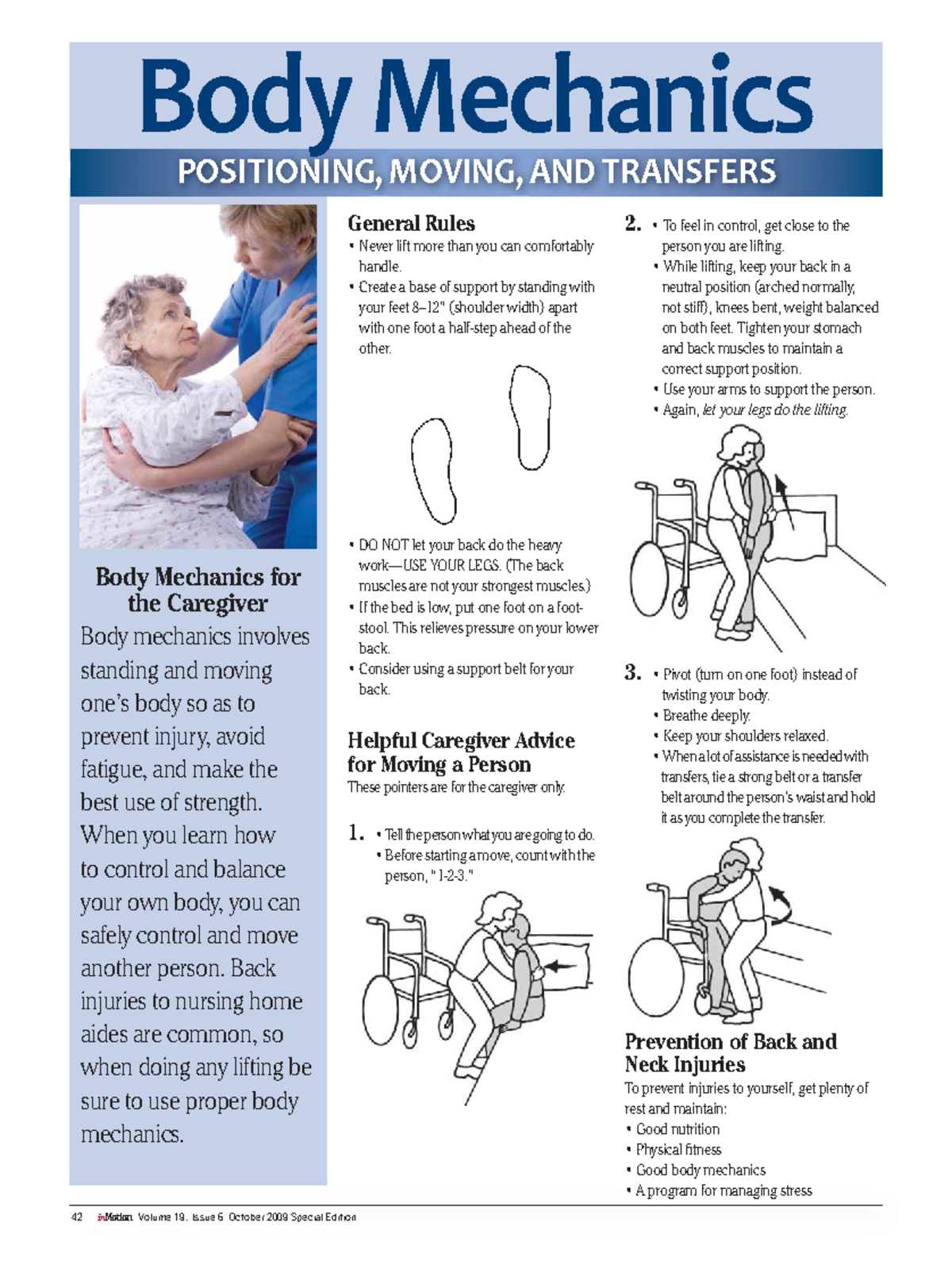 Positioning Moving Transfers - 42 inMotion Volume 19, Issue 6 October ...