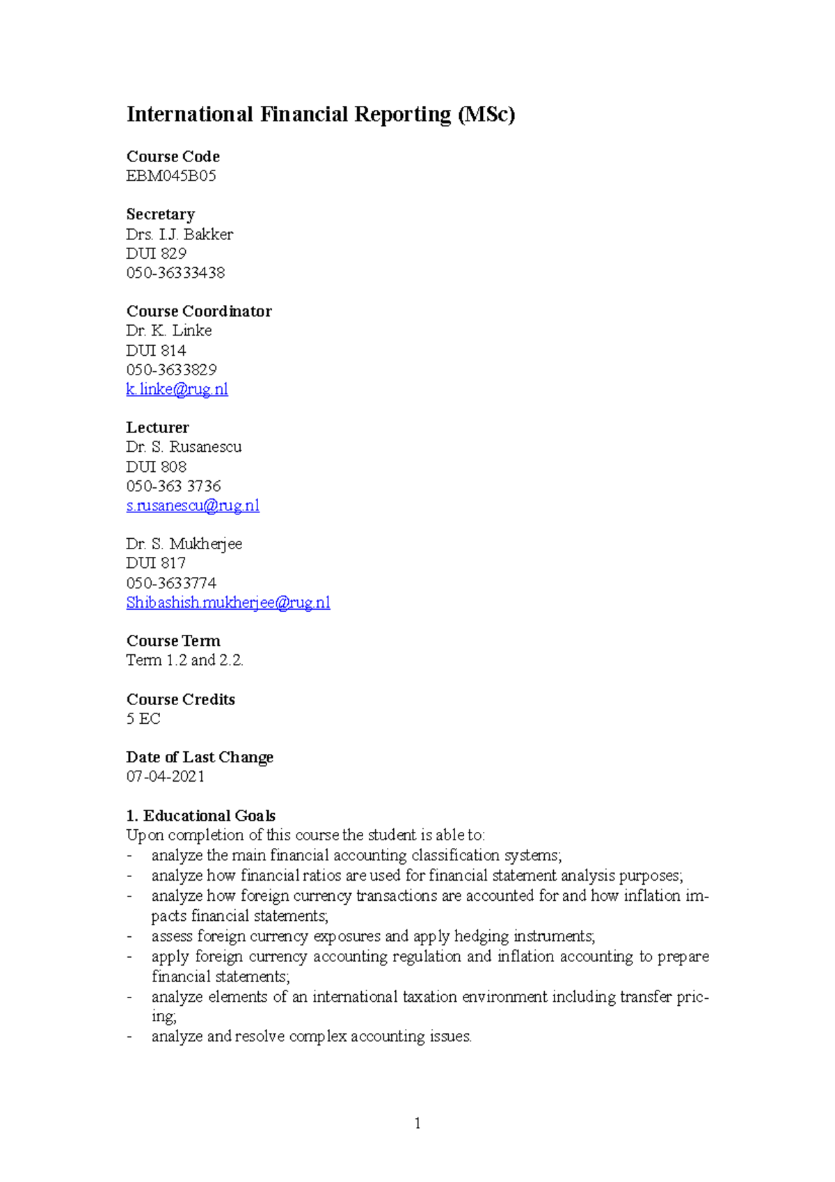 IFR Course Manual 2020-2021 - International Financial Reporting (MSc ...