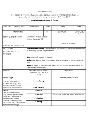 1 SHS Daily Lesson LOG DLL Template By - Based on Annex 2B to DepEd ...