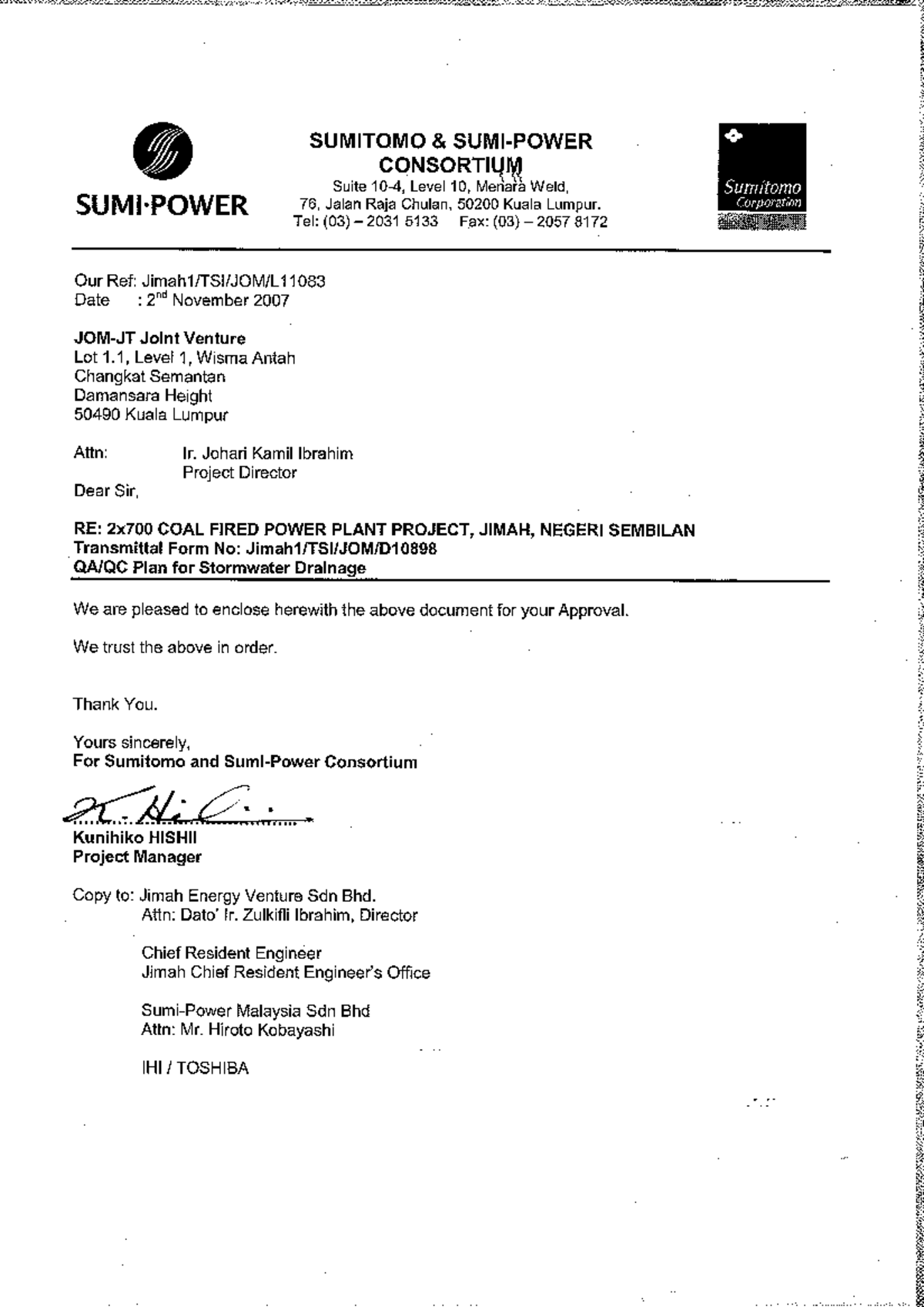 Letter Ref - Jimah 1-TSI-JOM-rc drainage - Civil Procedure - UiTM - Studocu