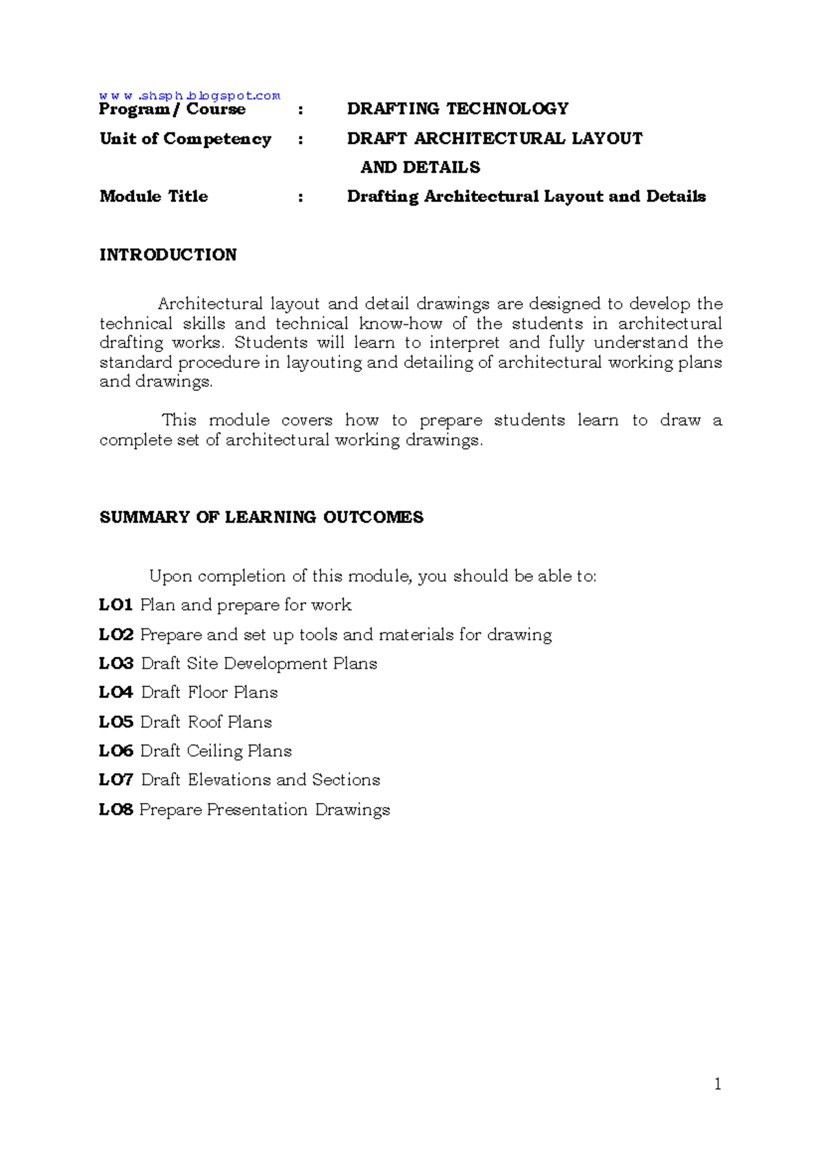 Drafting-Module-3 - Autocad drafting - Program/ Course : DRAFTING ...