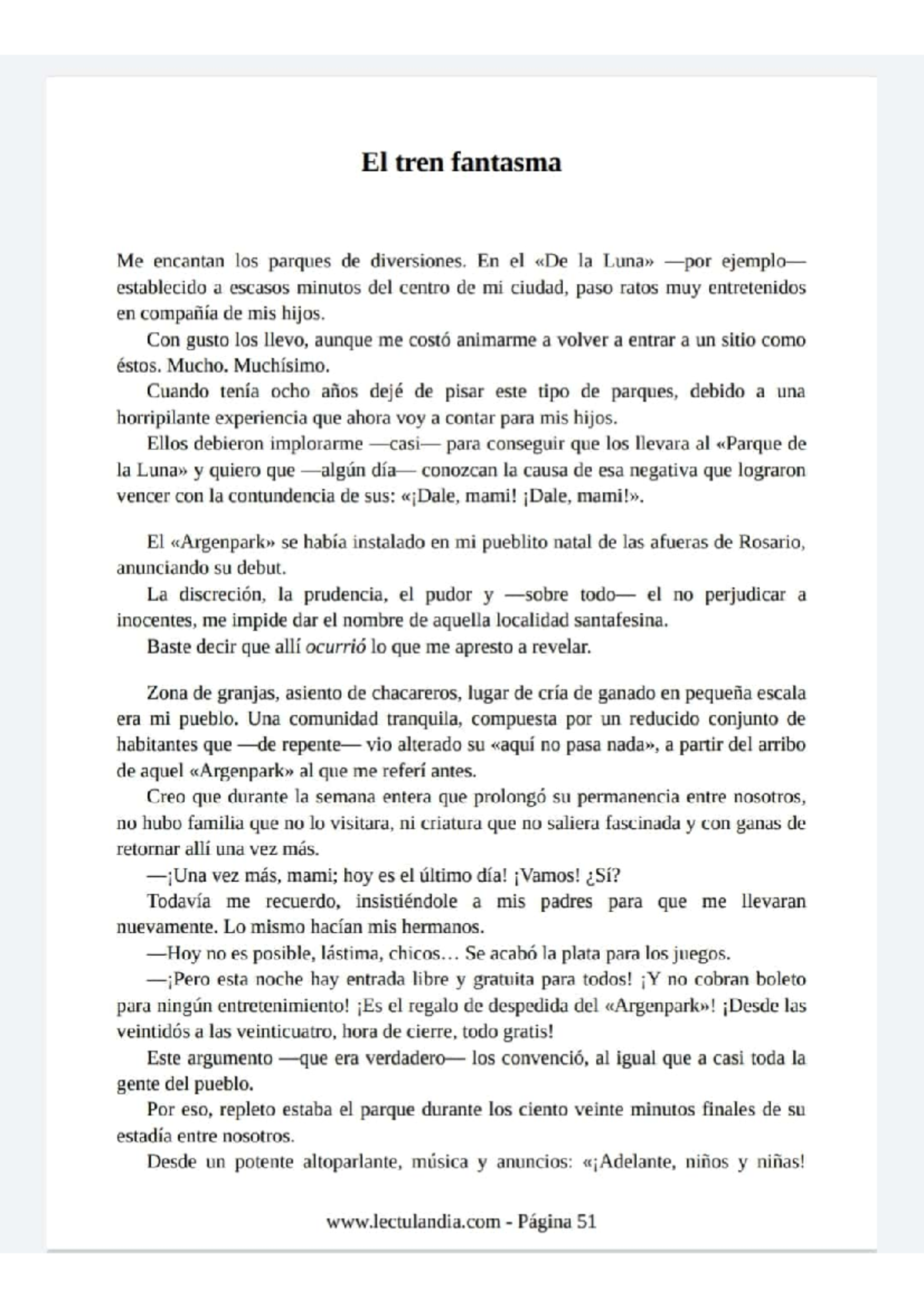 Cuento El tren fantasma de Elsa Bornemann - Lengua y Literatura ...
