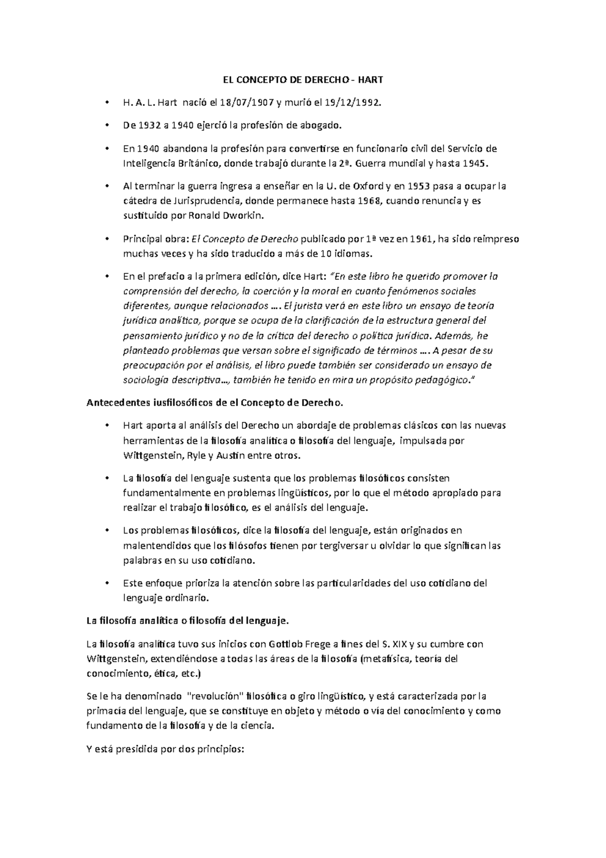 EL Concepto DE Derecho HART - EL CONCEPTO DE DERECHO - HART H. A. L ...