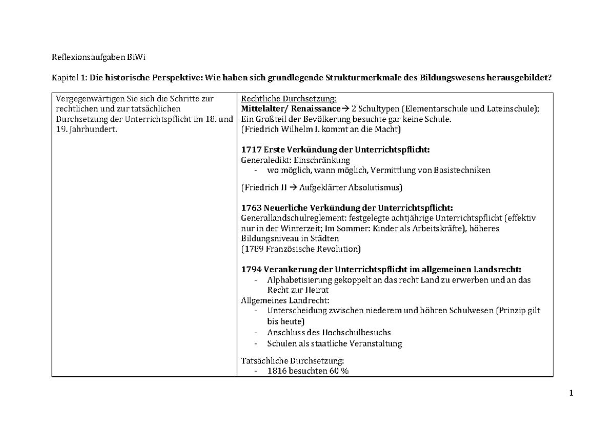 Probeklausur 16 Januar Wintersemester 2017/2018, Fragen und Antworten - Reflexionsaufgaben BiWi ...