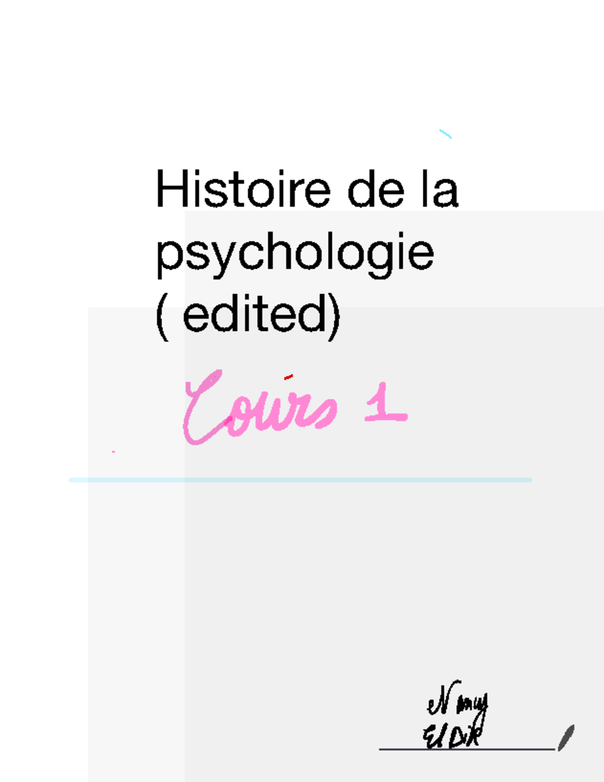 Histoire De La Psychologie Cours 1 Blanc - Histoire de la psychologie ...