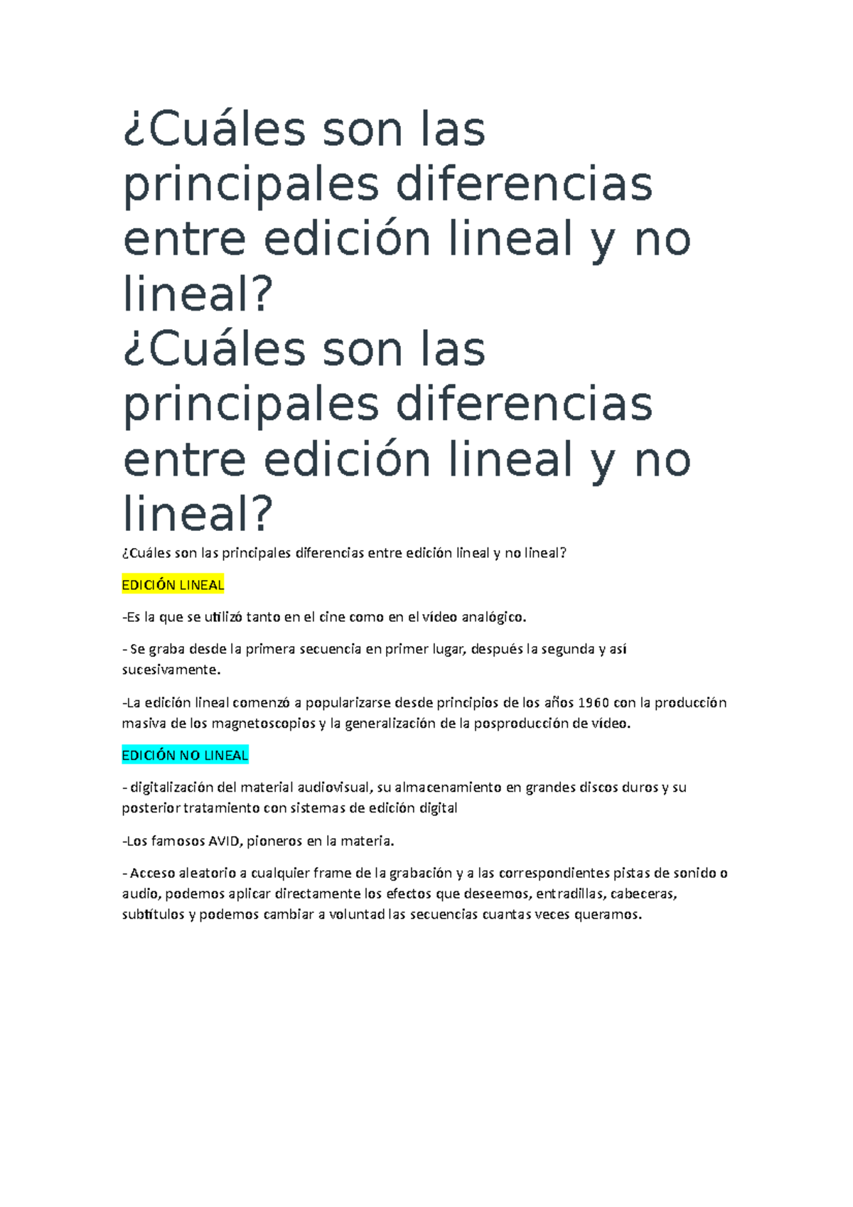 Preguntas e - tarea - ¿Cuáles son las principales diferencias entre ...