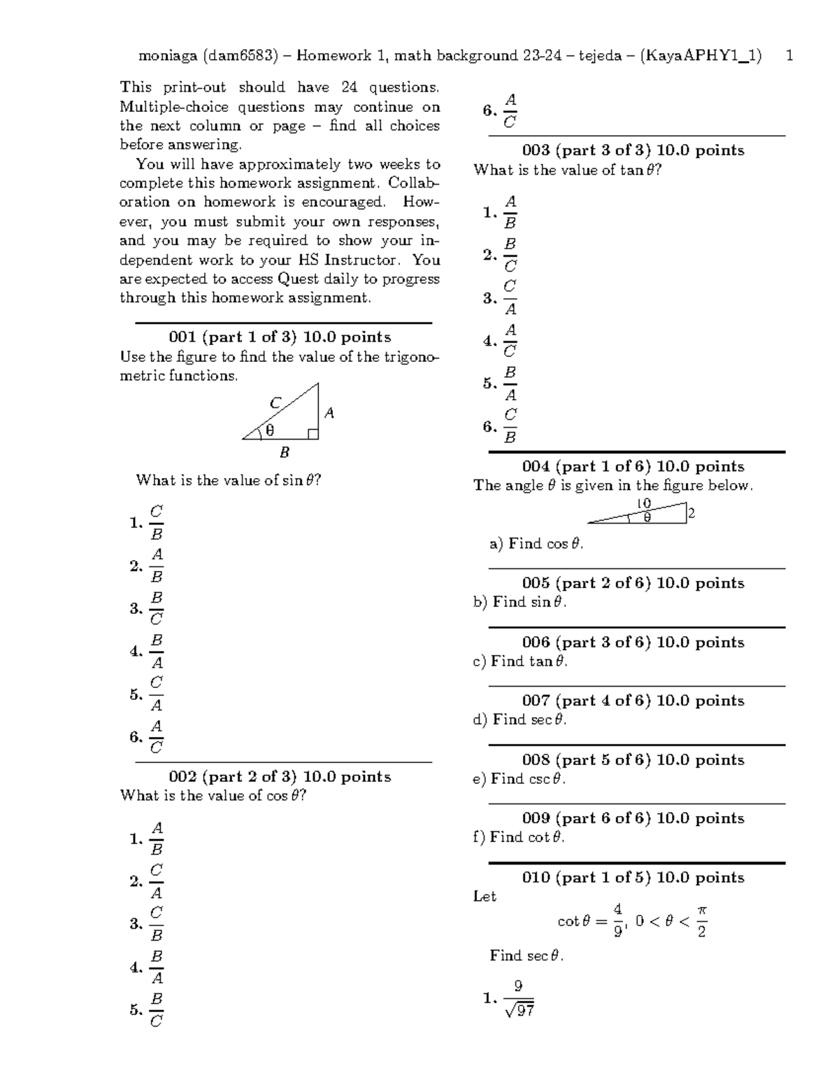 Homework 1, math background 23-24-problems - This print-out should have ...