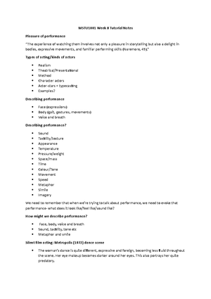 Scene Breakdown Exemplar 02 - MSTU1001: Scene Breakdown Mise-en-Scene ...